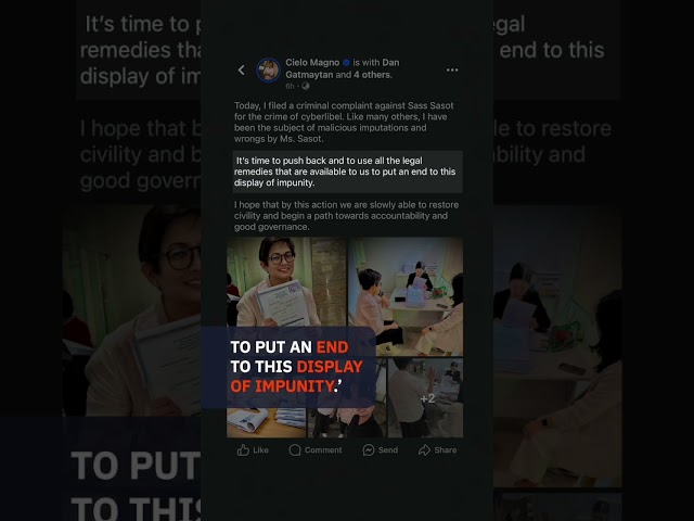 Ex-DOF official Cielo Magno files cyber libel complaint vs Sass Sasot