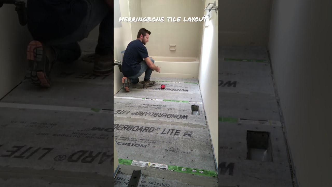 Herringbone tile layout part 1