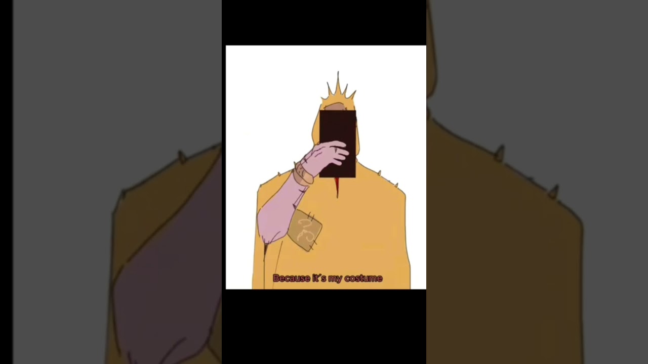 d3rlord3 wearing😂 costume of the King in Yellow