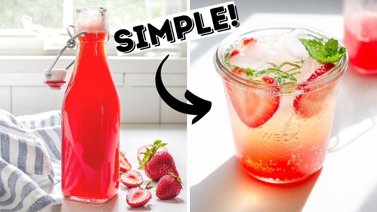 EASY Strawberry Syrup for Drinks Recipe!