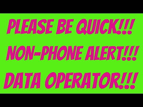 Please Be Quick | Non-Phone | Data Operator | Work From Home Job | Online Job | Best Non Phone Job