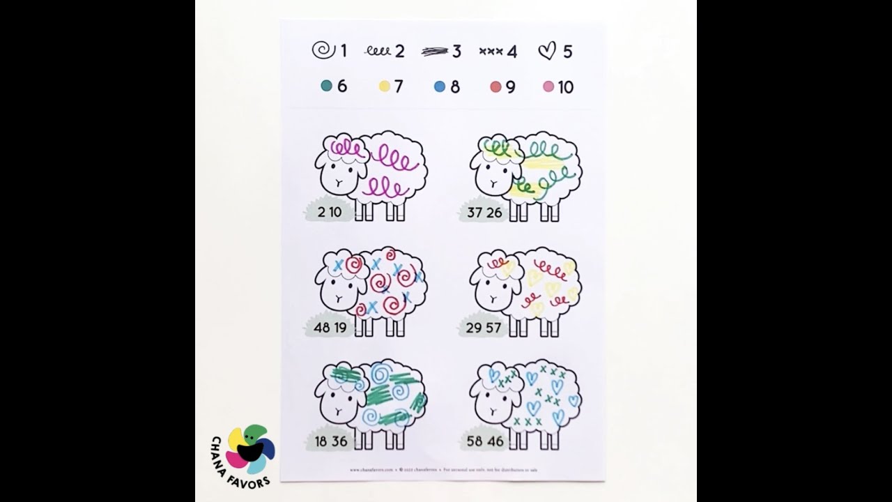 Number Coding for Kids #chanafavors