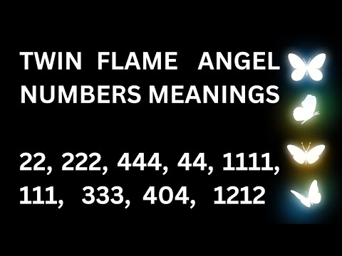 Twin Flame Angel Numbers and Meanings : 22, 222, 444, 44, 1111, 111, 333, 404, 1212 ❤︎