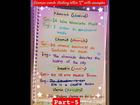 german words starting letter C with examples #germangyan #educational #learning german# viral short