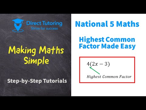 How to Solve Highest Common Factor. National 5 Maths