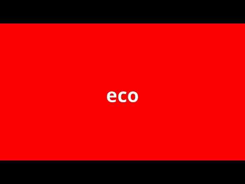 what is the meaning of eco