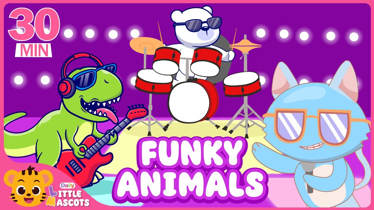 Funky Animals + more | Animal Songs For Kids | Little Mascots