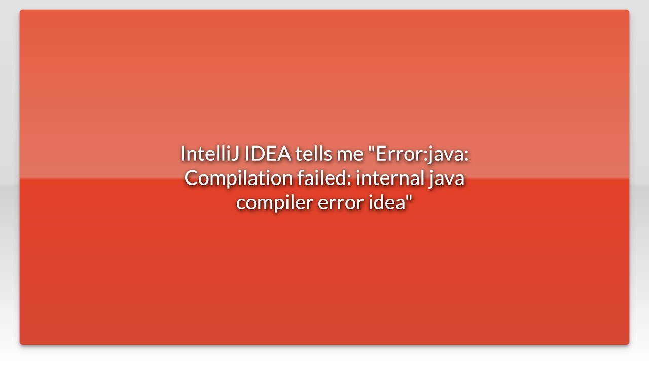 IntelliJ IDEA tells me 