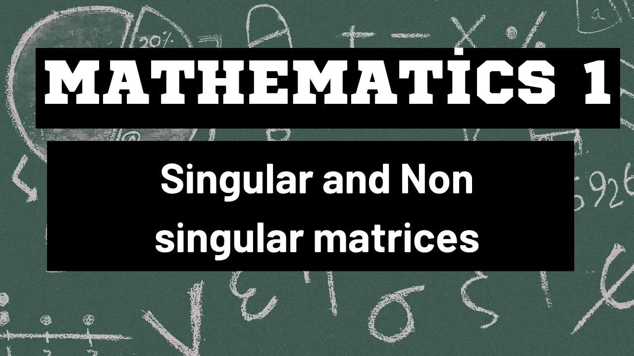 Singular and non singular matrices | mathematics 1