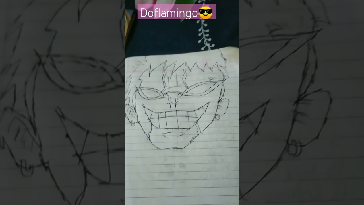 doflamingo drawing😏 #drawing #anime #onepiece