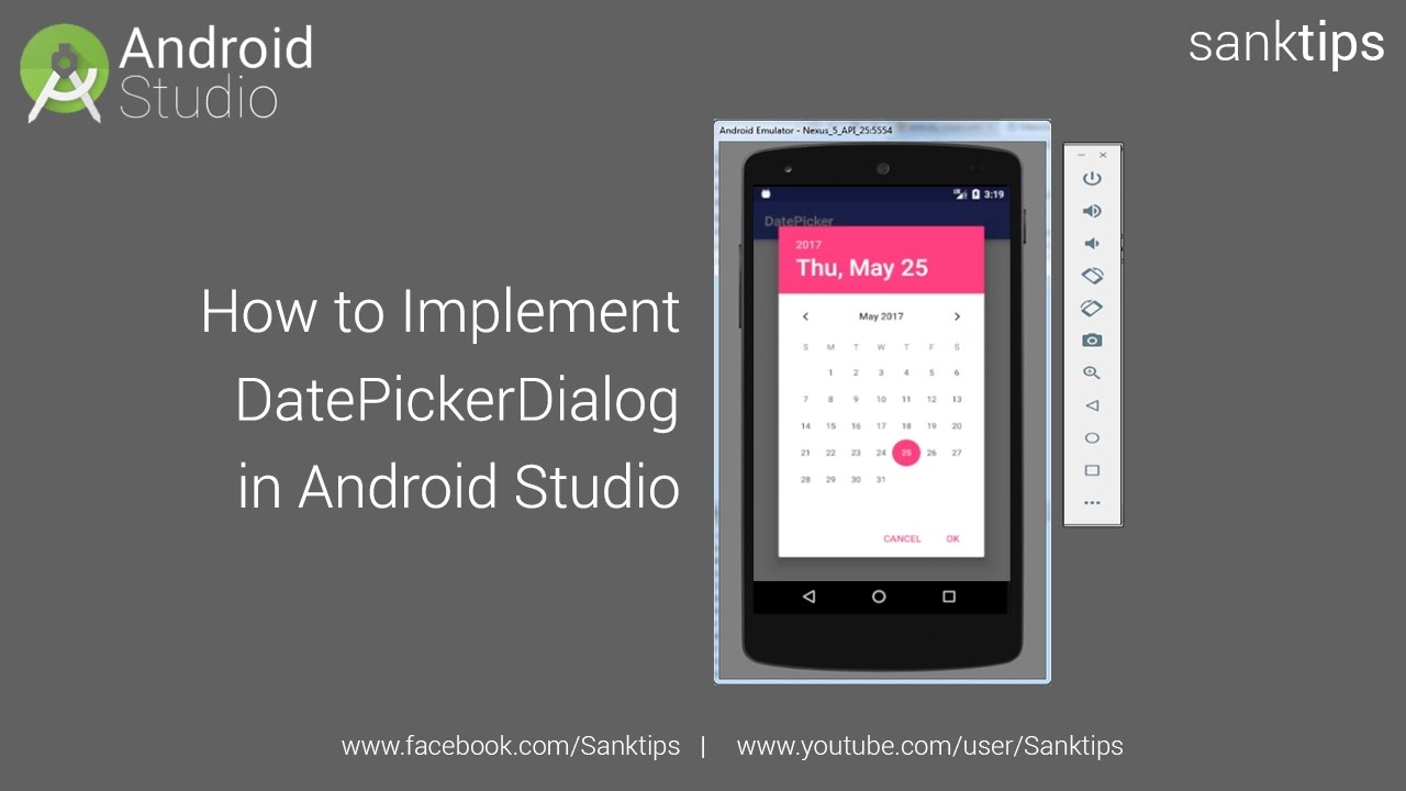 How to Implement DatePickerDialog in Android Studio | Sanktips