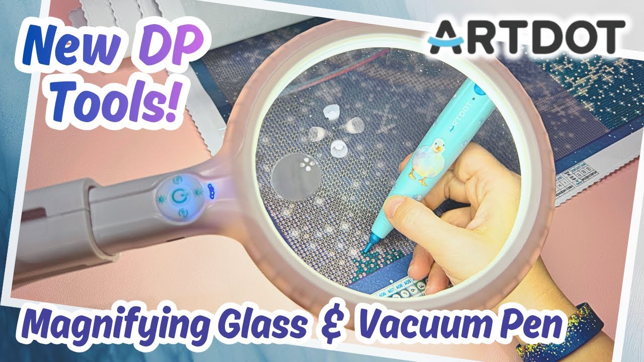 New ArtDot Diamond Painting Tools! Can I figure this out?? Magnifying Glass Lamp + Duck Vacuum Pen!