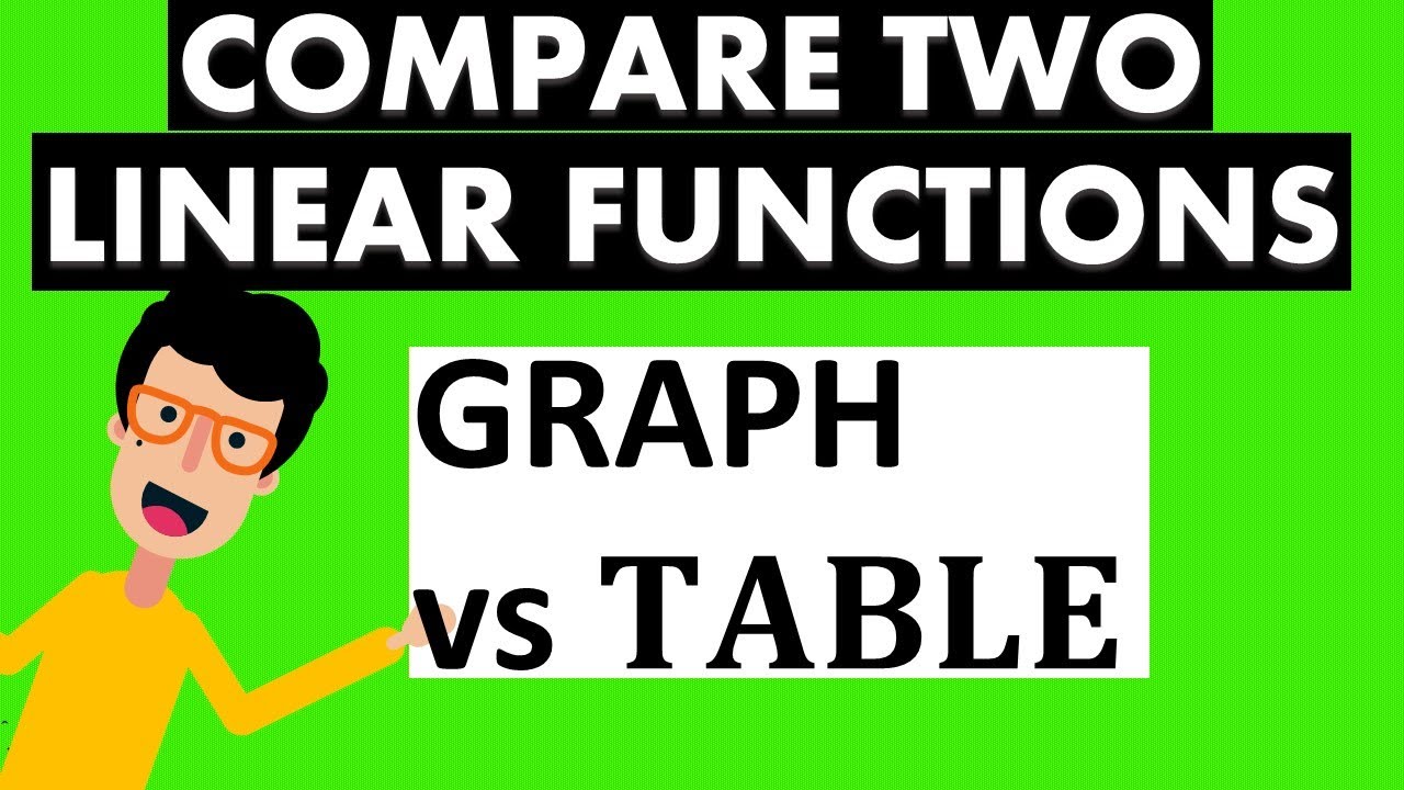 LINEAR FUNCTIONS | COMPARE TWO LINEAR FUNCTIONS: GRAPH VS TABLE | Example 1