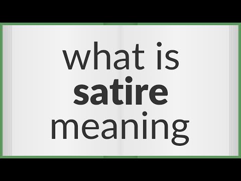 Satire | meaning of Satire