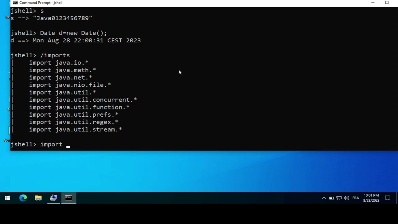 JShell: Run java statements and code snippets without creating files or compile code