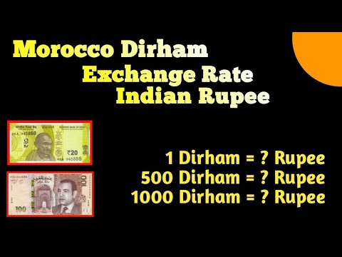 Morocco currency vs Indian rupee | morocco dirham exchange rate Indian rupee | 1 dirham in india