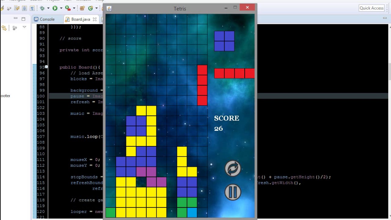 Java 2D: Full Tetris Game + Source Code.