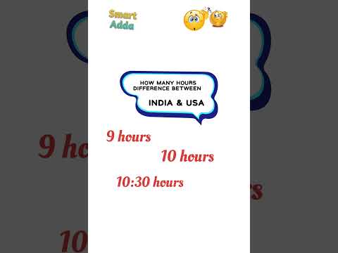 time difference between India and USA , #gk #gkquiz #shorts