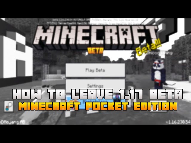 How to leave Minecraft Beta on mobile devices