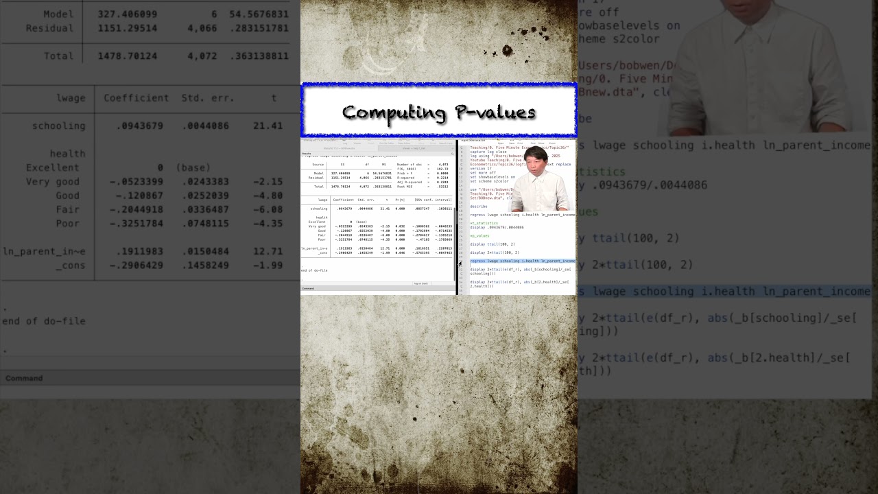 #Pvalue #Econometrics #Tutorial #shorts