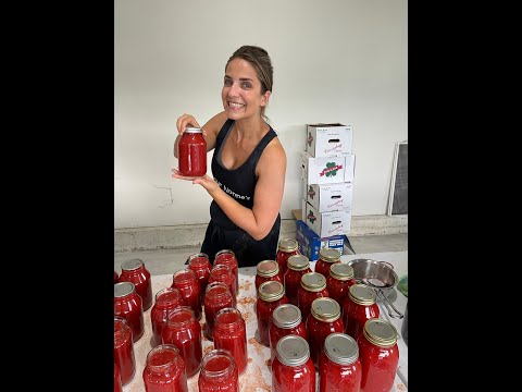 You all ask me every time I use it. Here’s how it’s made. #tomato #passata #canning #italian