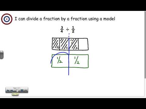 Divide fraction by fraction using a model