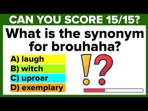 CAN YOU SCORE 15/15? | ENGLISH SYNONYMS QUIZ PART 1