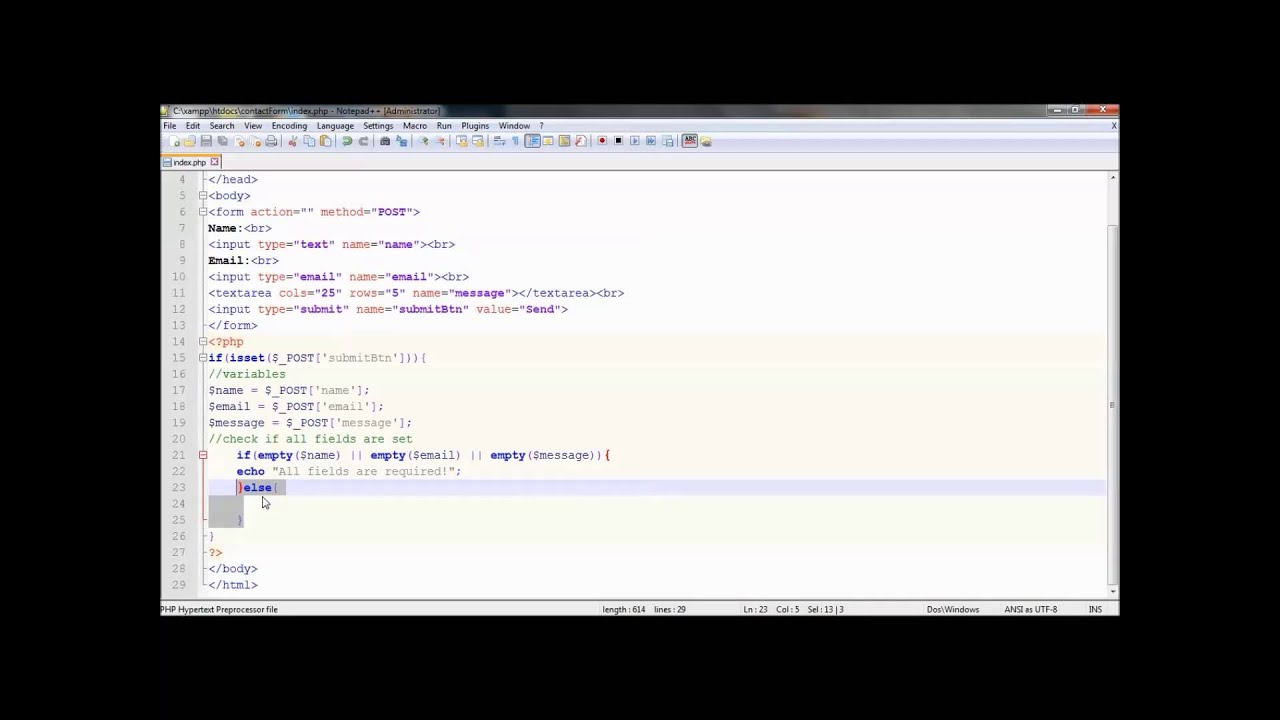 How to make a simple contact form with PHP
