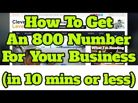 How To Get A 1-800 Number For Your Business (in 10 mins or less)