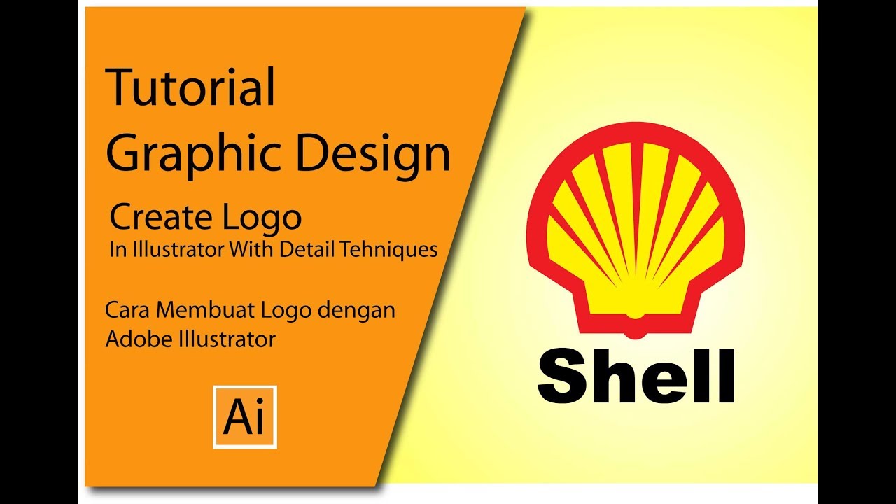 How To make Shell Logo With Adobe Illustrator, Tutorial Create Shell Logo