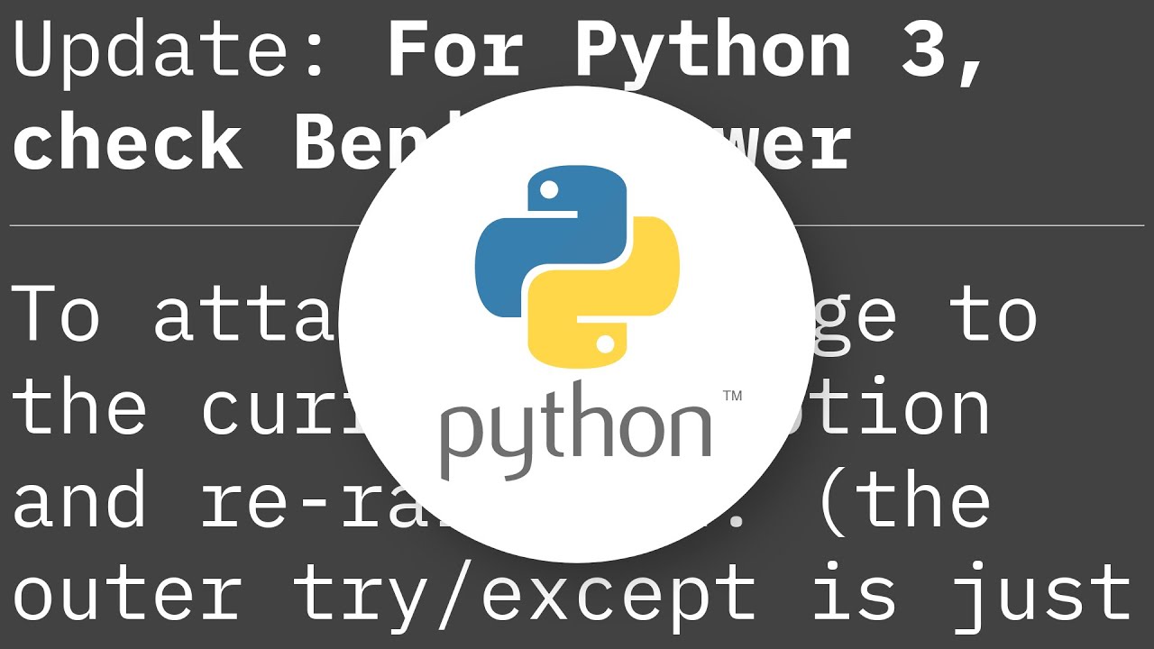 How do I raise the same Exception with a custom message in Python?