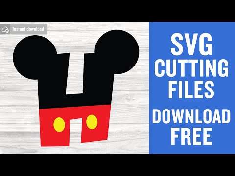 Mickey Font H Svg Free Cut File for Cricut