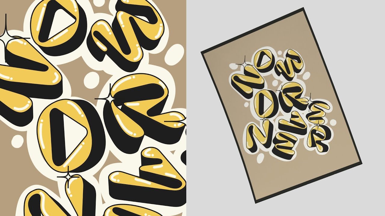 Creative Typography Poster Tutorial | Adobe Illustrator 021