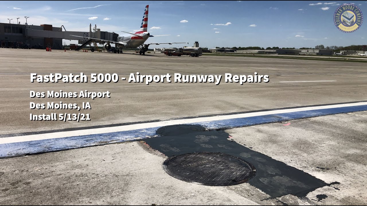 Runway / Tarmac Repairs - Des Moines Airport - FastPatch 5000