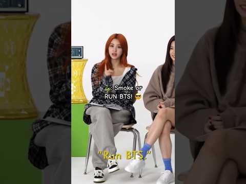 Smoke or RUN BTS?? Which dance EunChae does very well? #lesserafim #๋ฅด์ธ๋ผํ