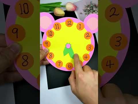 Use cardboard to make a small alarm clock that can move around || and easily teach children || craft