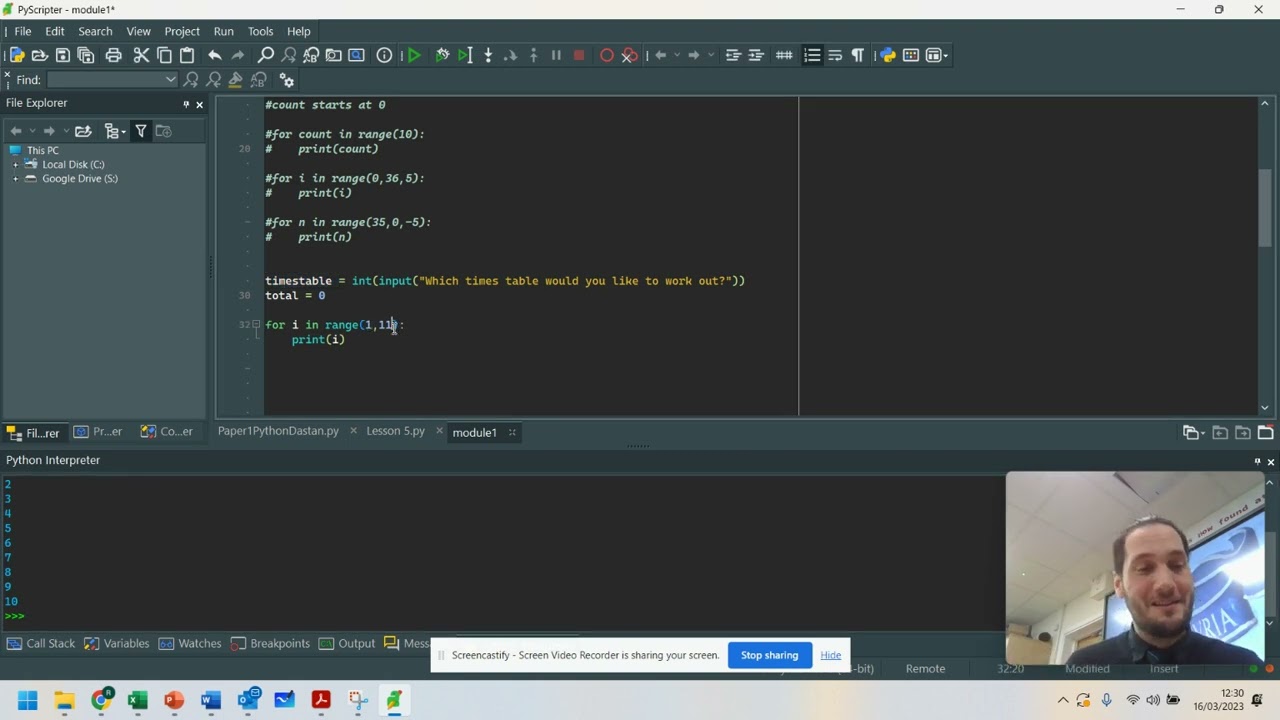 AQA Computer Science - Lesson 9 - Python - 3.10 - Definite Iteration / For Loops
