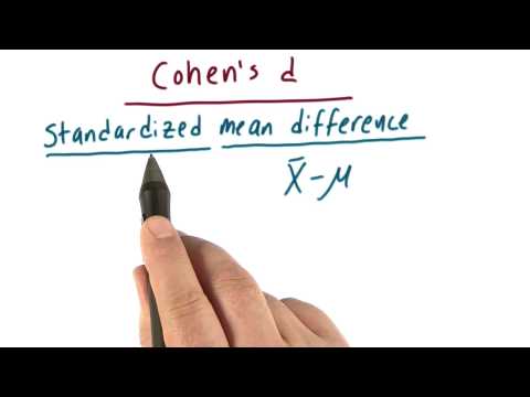 Cohen's d - Intro to Inferential Statistics