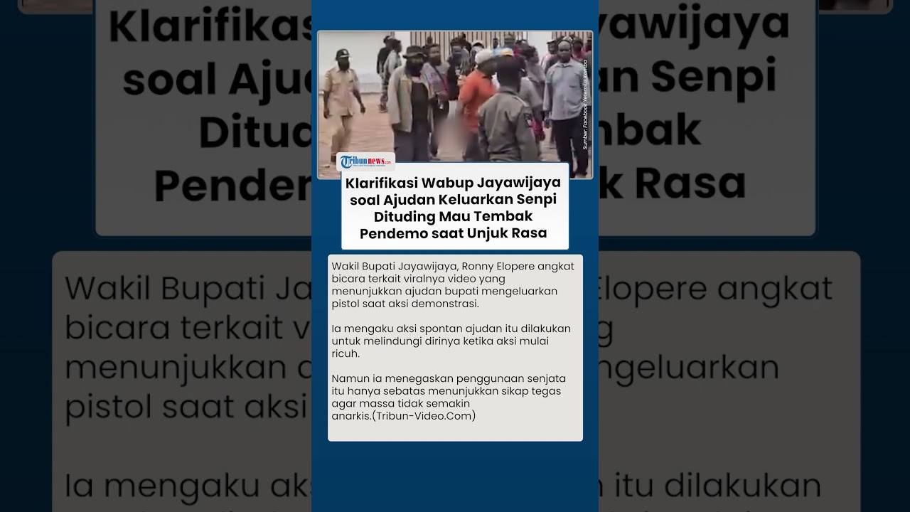 Wakil Bupati Jayawijaya Klarifikasi soal Ajudannya yang Keluarkan Senpi ...
