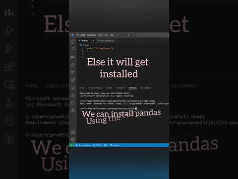 How to install numpy in vscode #numpy #vscode #installation #import #library @KDcodeyt