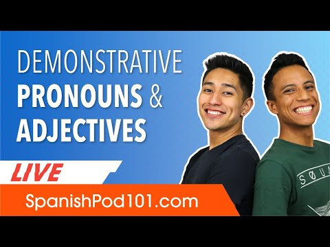 Spanish Demonstrative Pronouns & Adjectives - Basic Spanish Grammar