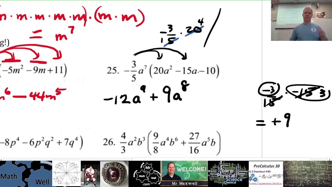 Math 9 - Multiplying Polynomials Worksheet Practice