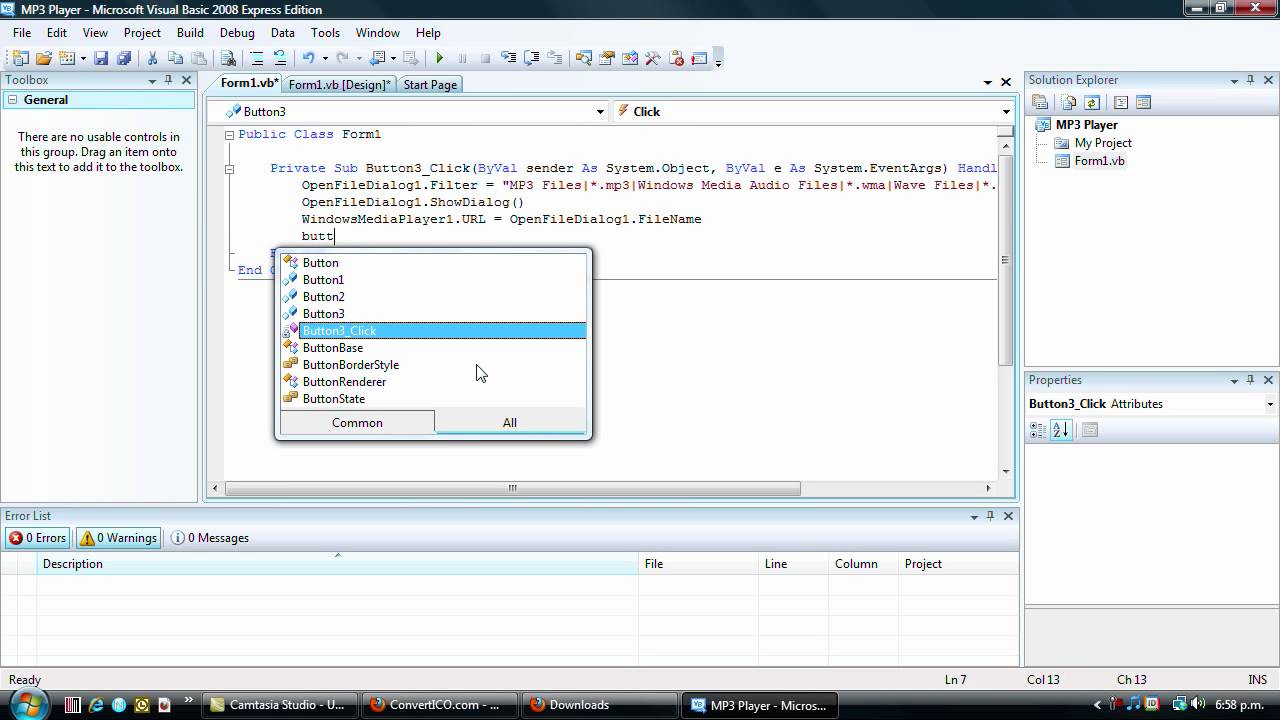 Visual Basic 2008 Tutorial 3 - Create a Basic MP3 Player