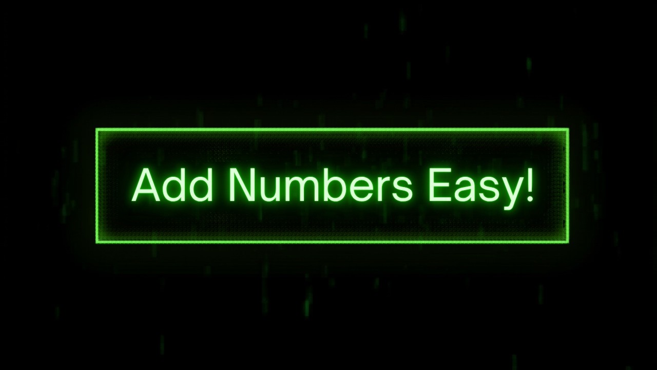 Add Two Numbers in Python (Beginner Tutorial) 🐍 | Learn Python Fast!