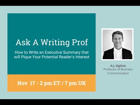 How to Write an Executive Summary—What Should be Included?