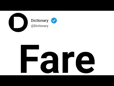 Fare Meaning In English