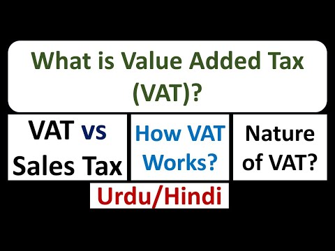 What is Value Added Tax(VAT)? How VAT Works? Indirect Tax-VAT vs Sales Tax Comparison-Urdu/Hindi