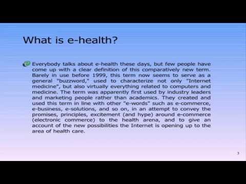 E-Healthcare Definition