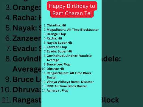 Ram Charan Movie List