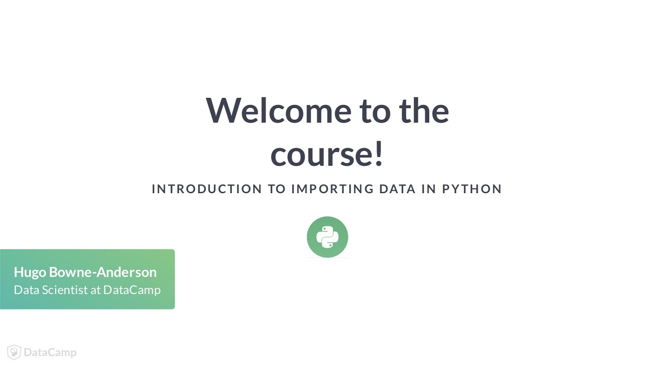 Python Tutorial: Introduction to Importing Data in Python